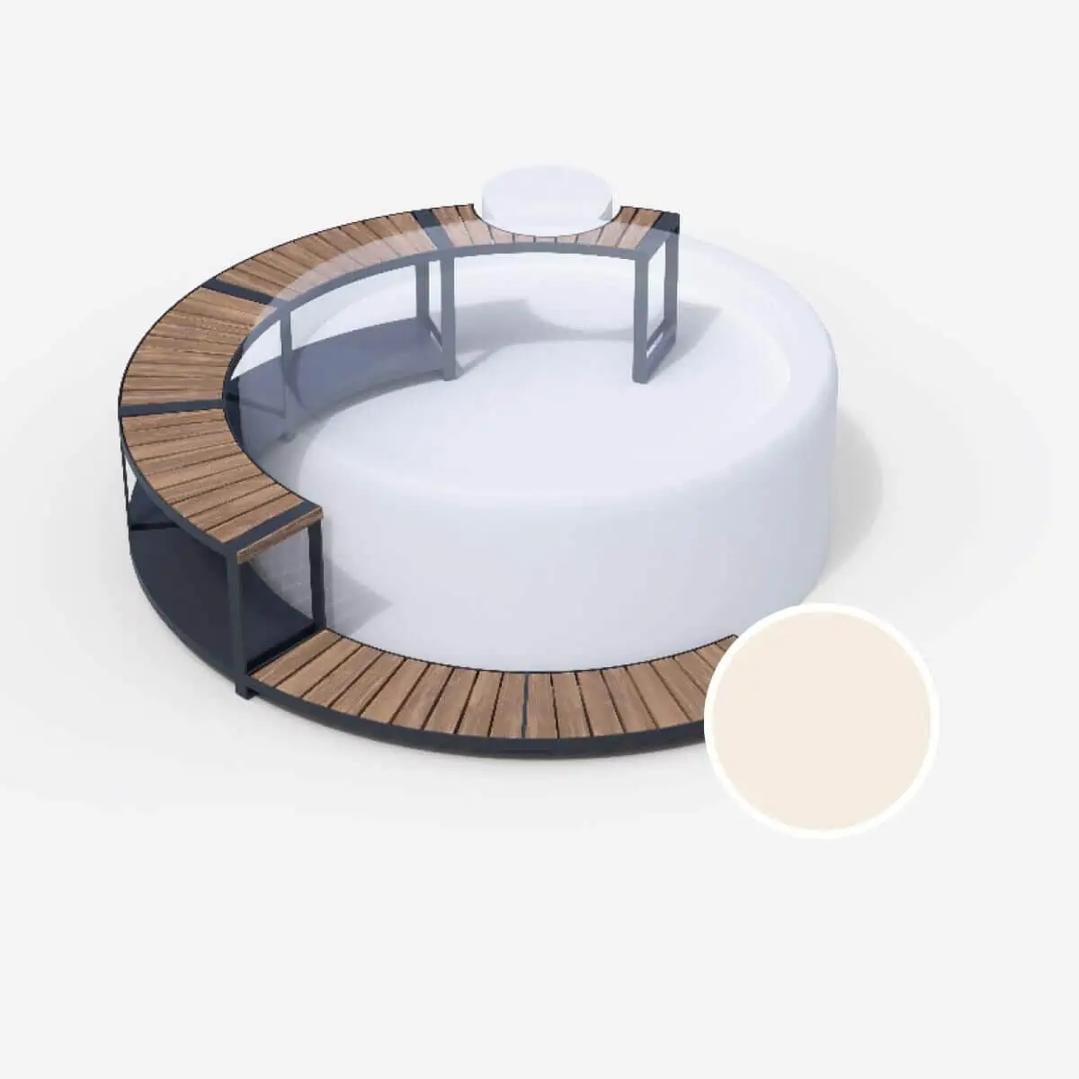 5/8-Umrandung für Softub Whirlpool RESORT / POSEIDON – Stauseeholz ...